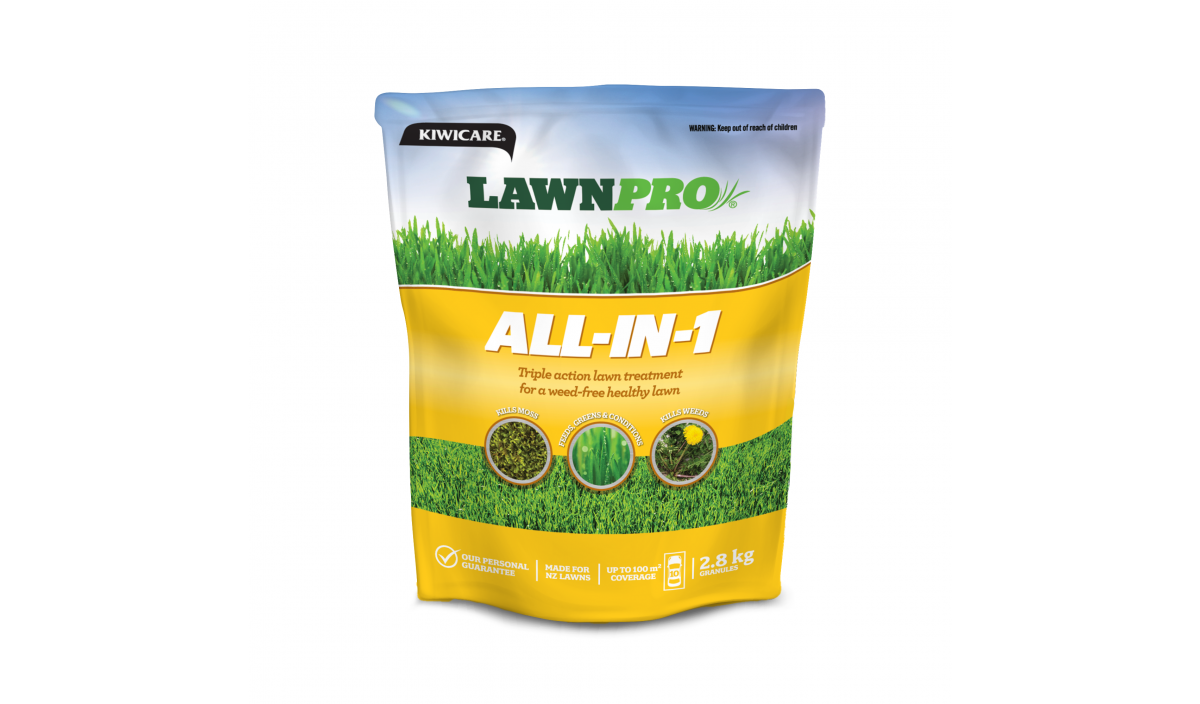 LawnPro All-in-1 Weed and Moss Killer Plus Fertiliser | Kiwicare