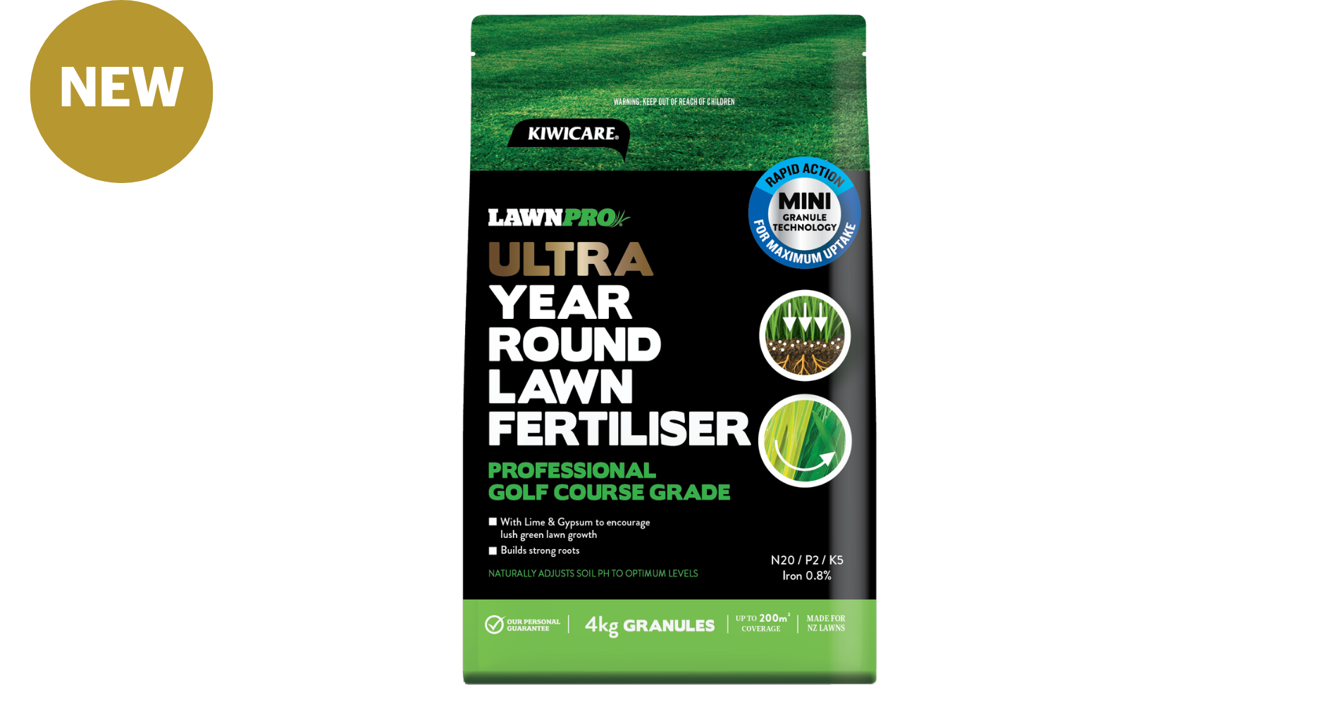 LawnPro Ultra Year Round Lawn Fertiliser | Kiwicare
